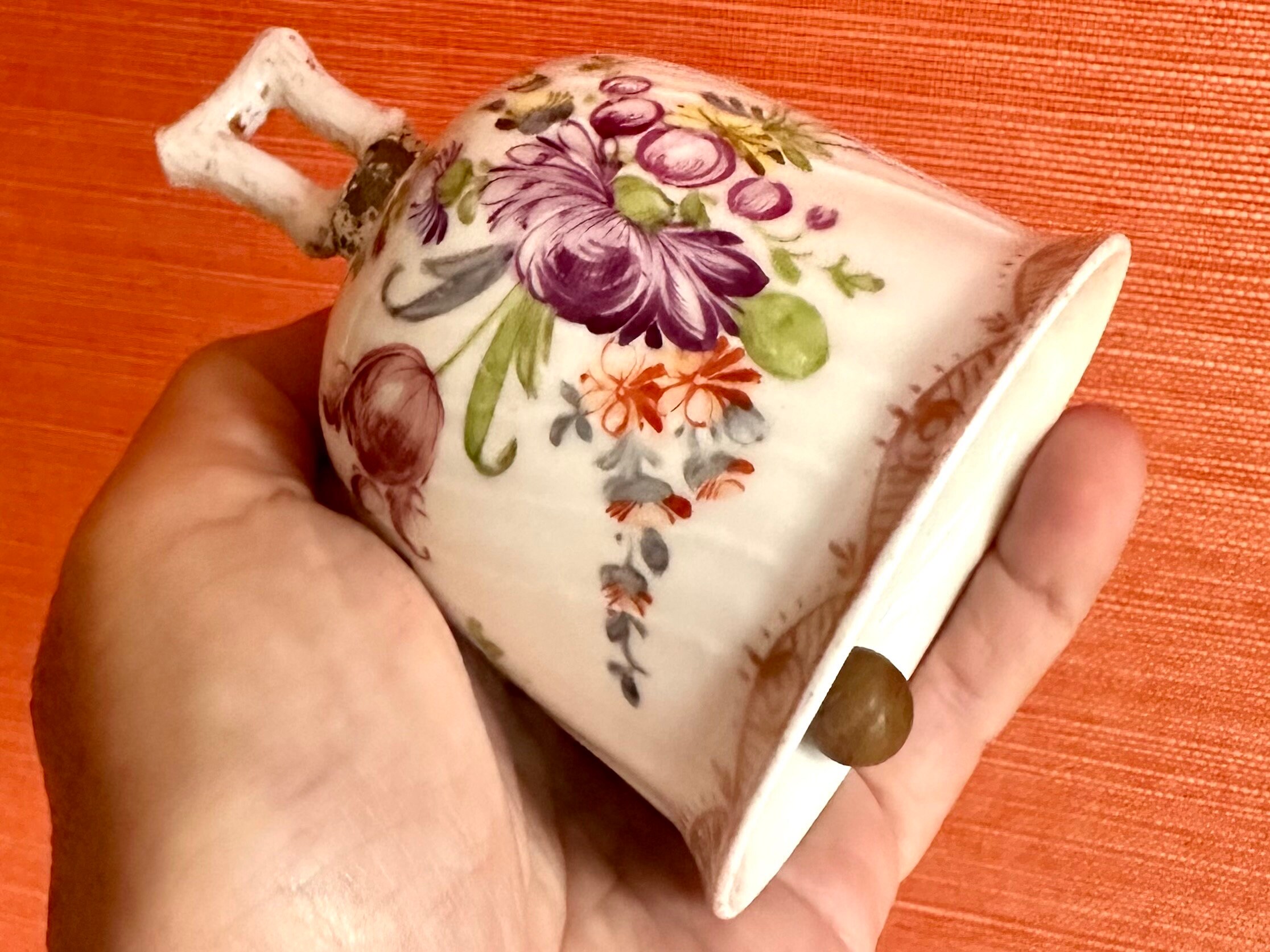 Rare Antique Dresden Franziska Hirsch 1893-1896 Porcelain Table Bell ...