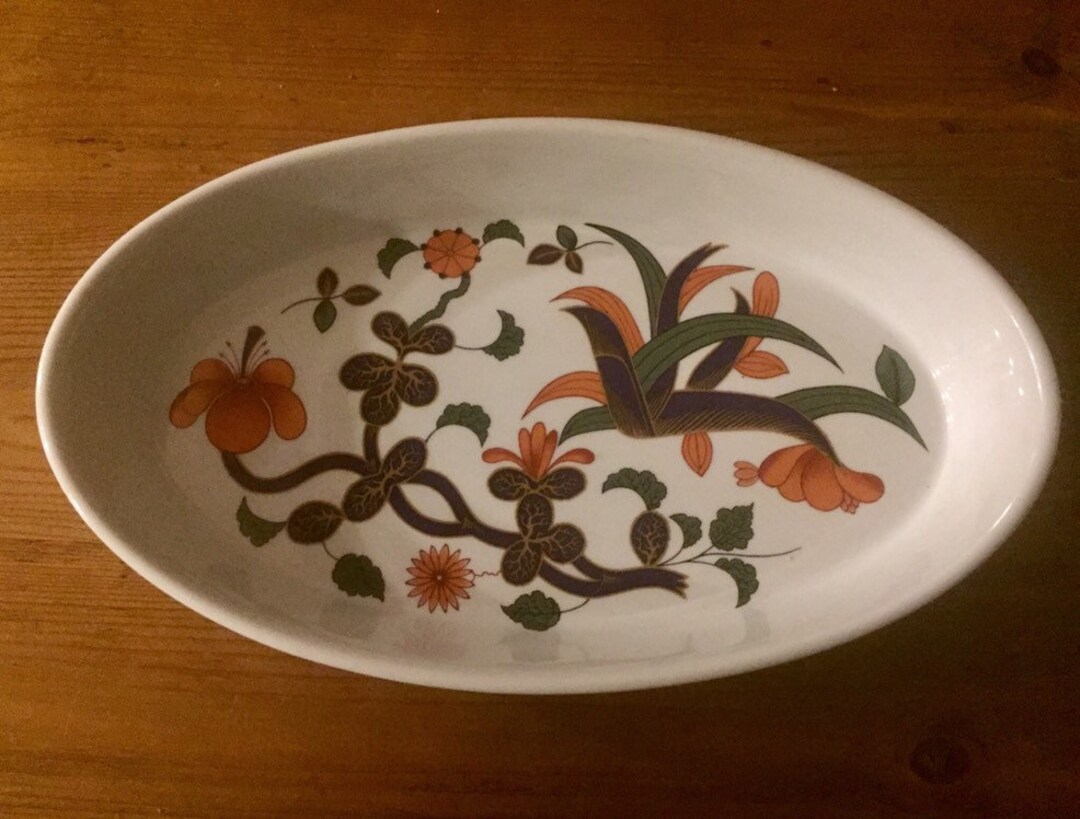 Vintage Royal Worcester Grainger Imari Pattern 12.5" Oval Baker ...