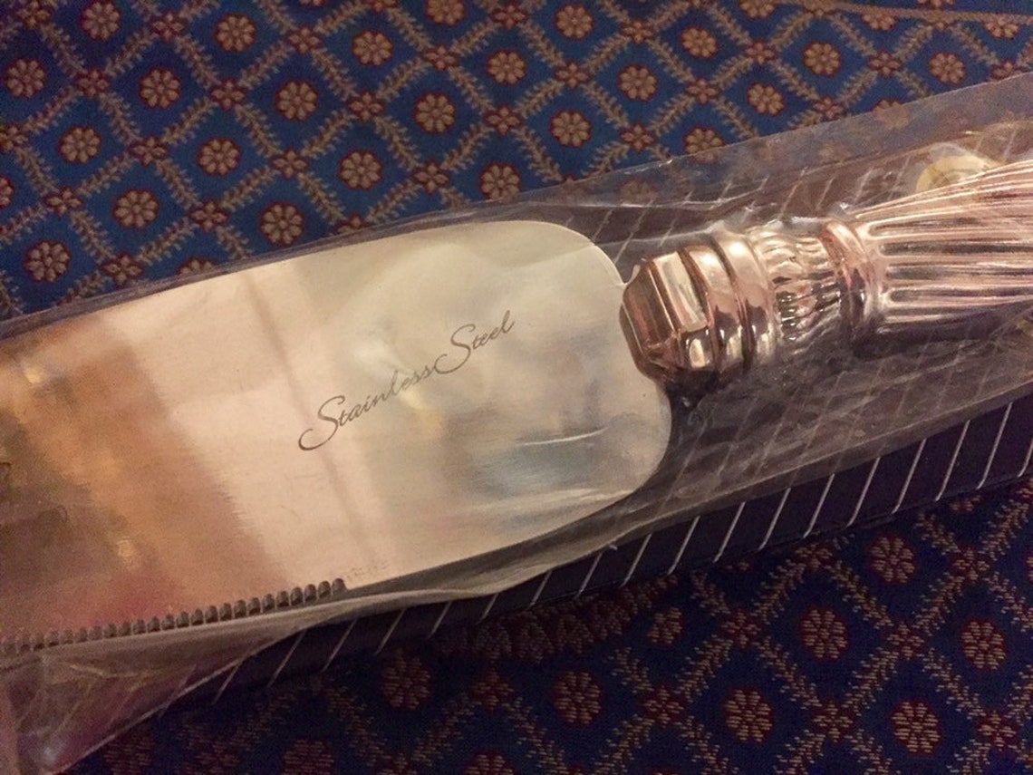 Cake Pie Server 925 Sterling Silver Column Design Handle Made in Israel ...