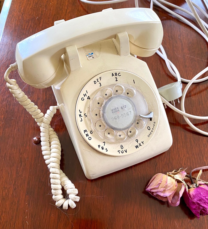 Vintage Retro Beige Rotary Desk Telephone Western Electric For | Etsy