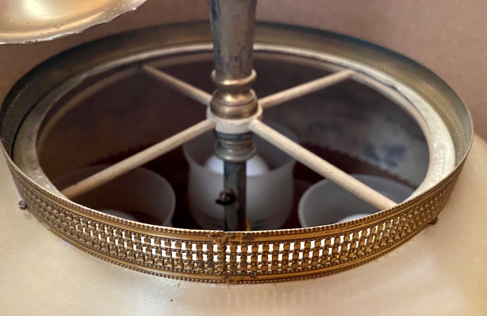 Vintage Glass and Metal Light Fixture Tulip Shades Hanging - Etsy