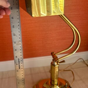 Vintage Brass Hinged Adjustable Desk Piano Banker's Lamp Cool Retro 2 ...