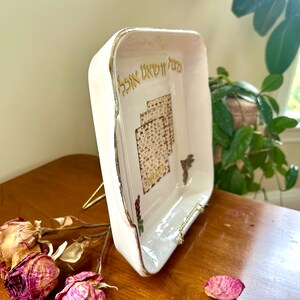 Vintage Passover Tray Hebrew Matzah Plate, Jewish Holiday Tray, Judaica ...