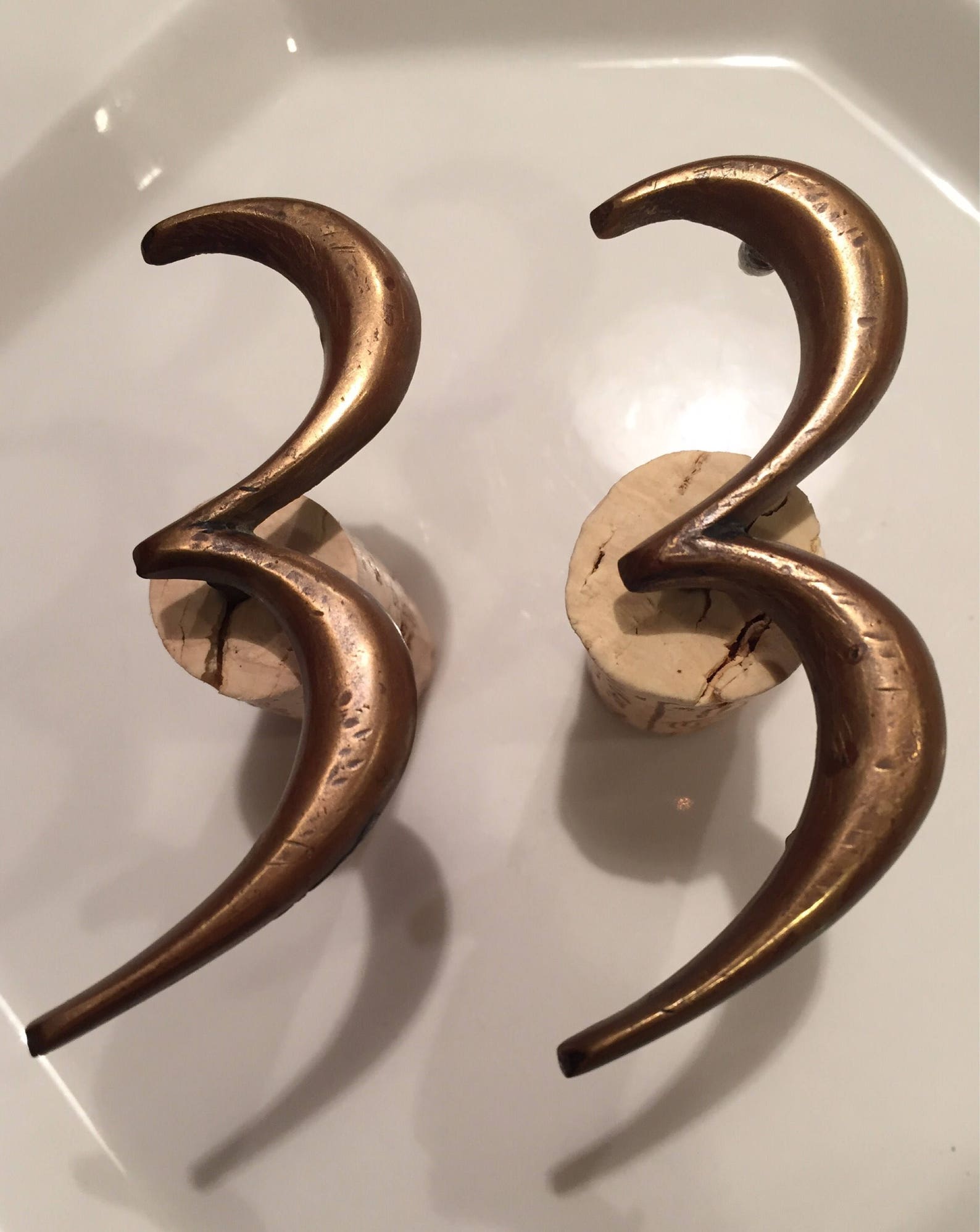 Vintage Hand Forged Solid Brass House Number Numeral "3" With Pins on ...