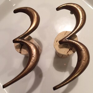 Vintage Hand Forged Solid Brass House Number Numeral "3" With Pins on ...