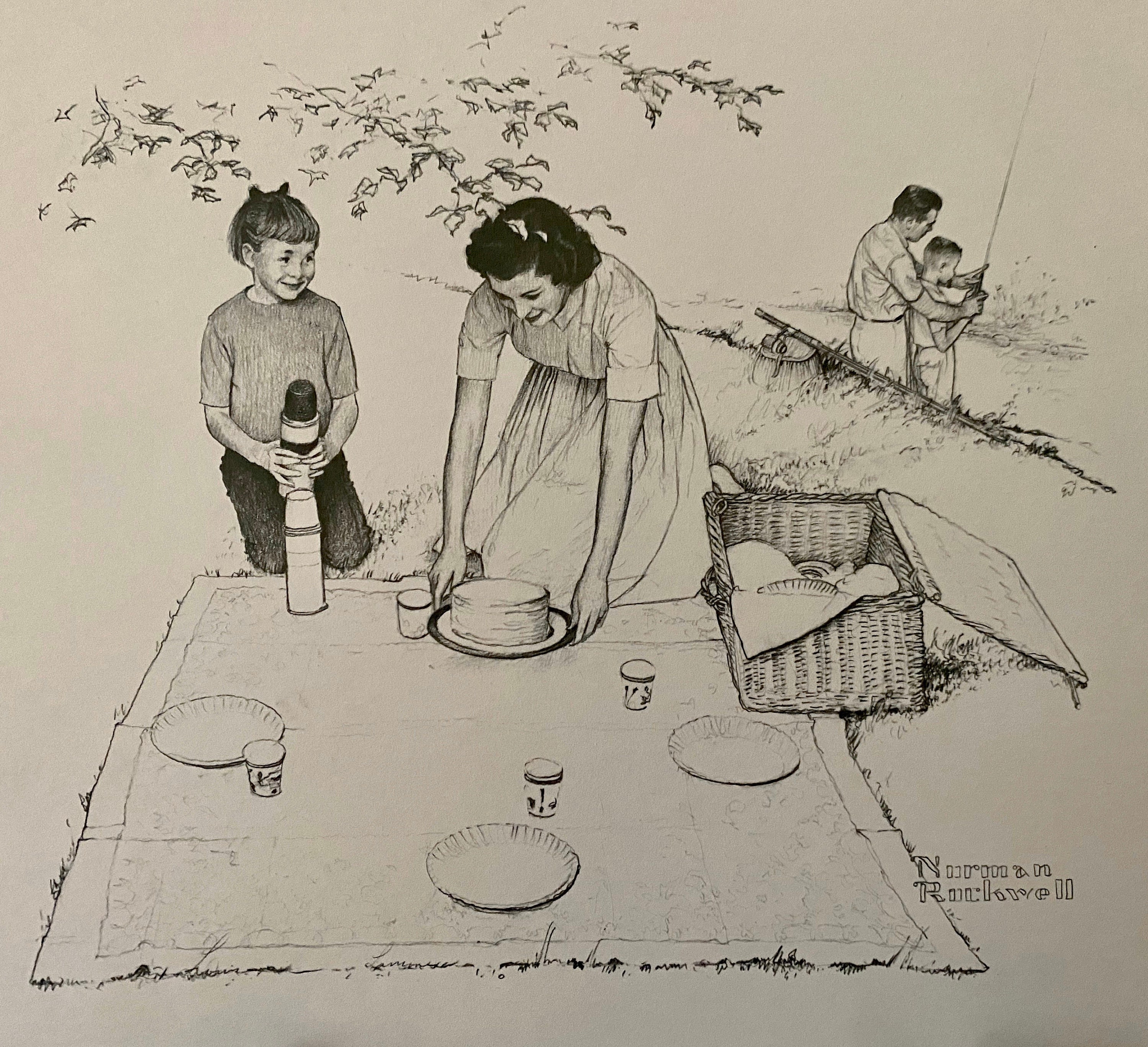 A Pair of Norman Rockwell Mass Mutual Life Reproductions of Original ...
