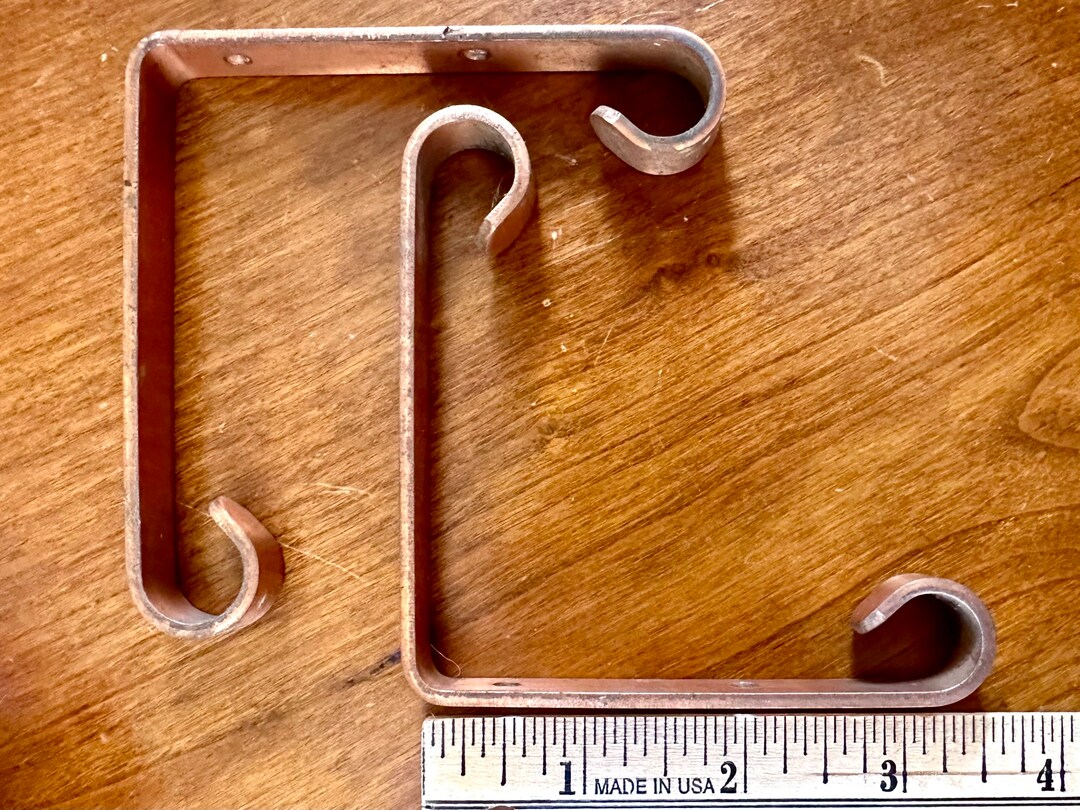 A Pair of Salvaged Solid Copper Shelf Brackets Alford Co. Inc New York ...