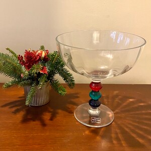 Beautiful Large Clear Murano S.puccini Art Glass Bowl With A Colorful ...
