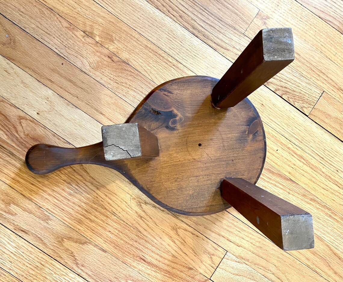Country Cottage Solid Wood Foot Stool Farmhouse Decor Classic Americana ...
