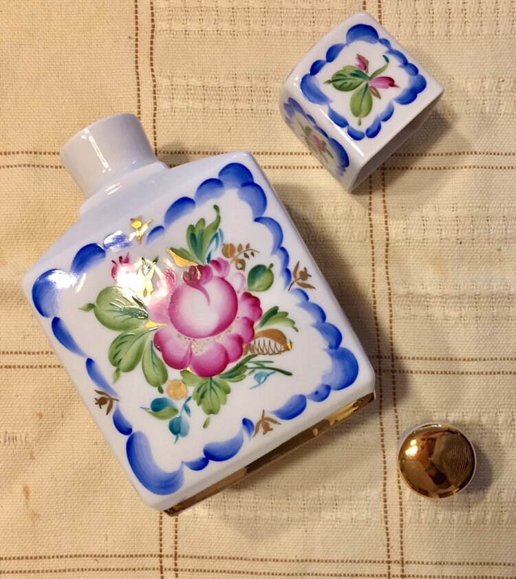 Rare Russian Soviet Tea Caddy by Lomonosov Porcelain LFZ Hand | Etsy