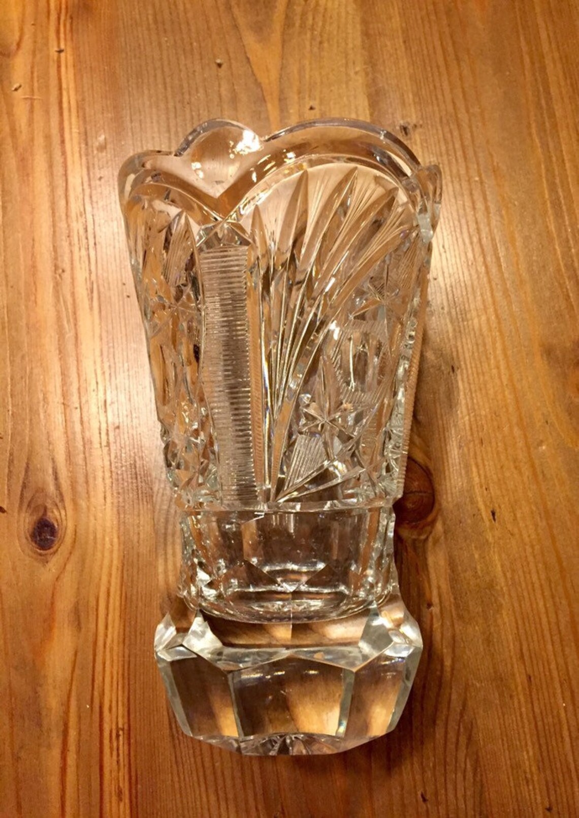 Vintage Detailed Bohemian Czech Republic 24% Lead Clear Hand | Etsy