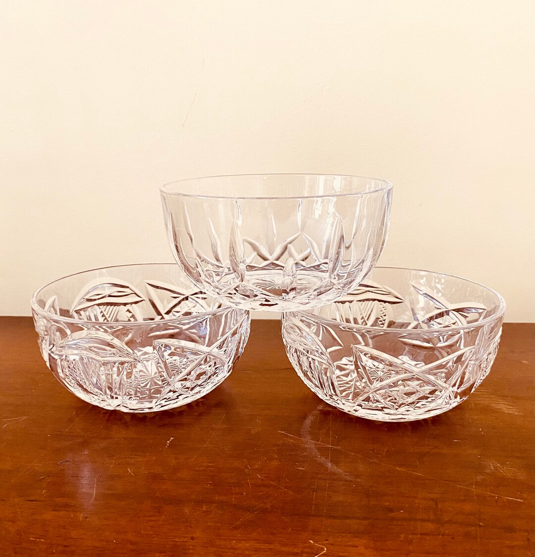 Lovely Lead Crystal Bowl Set of 3 Designed by Connemara Celtic Crystal ...