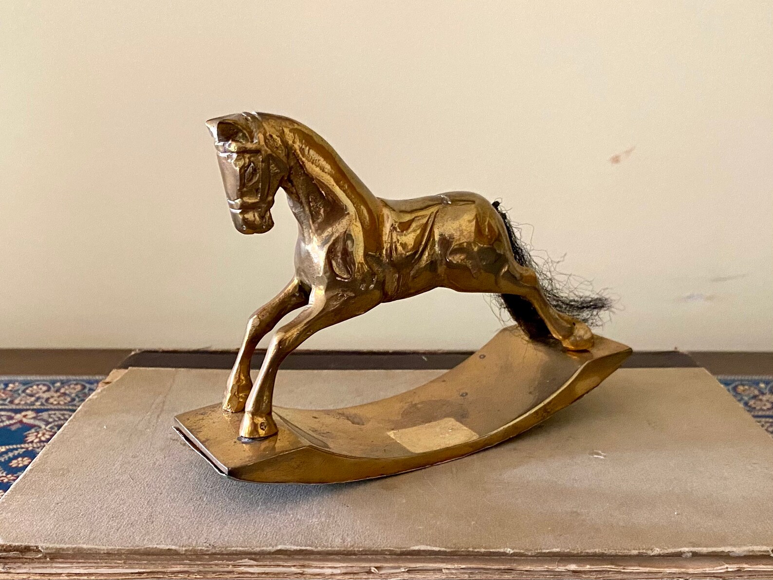 1960s Brass Rocking Horse Paperweight Desk Decor JA35 - Etsy