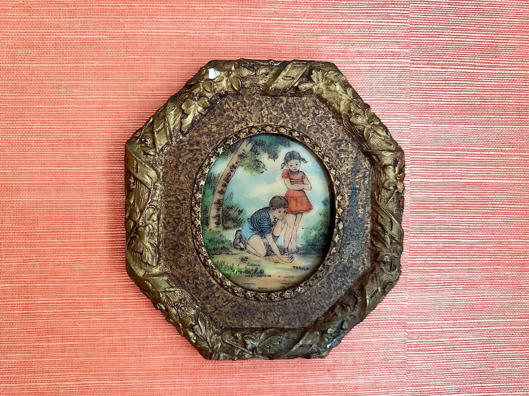 1950's Artini Enamel Hand Painted Wall Plaque Art by Tarola With ...