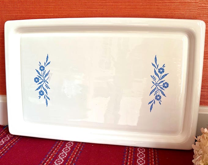 Vintage Corning Ware Blue Cornflower Broil Bake Serving Tray P-35-B ...