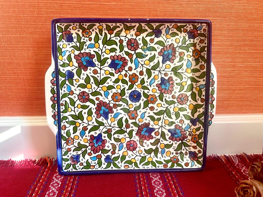 Vintage Passover Tray Hebrew Matzah Plate, Jewish Holiday Tray, Judaica ...