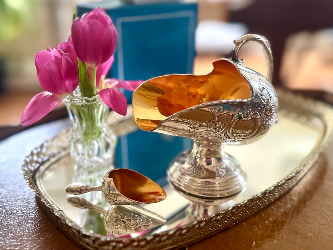 Elegant Sugar Scuttle With Small Scoop Vintage Collectible Raimond ...