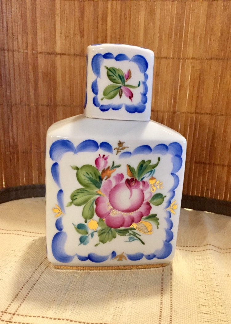 Rare Russian Soviet Tea Caddy by Lomonosov Porcelain LFZ Hand - Etsy