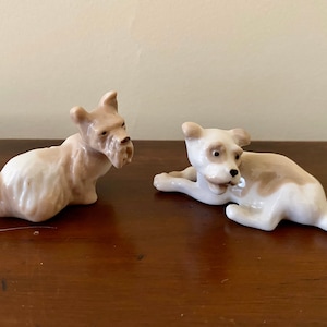 A Pair of Russian Soviet Figurines of Dogs by Lomonosov Porcelain LFZ ...