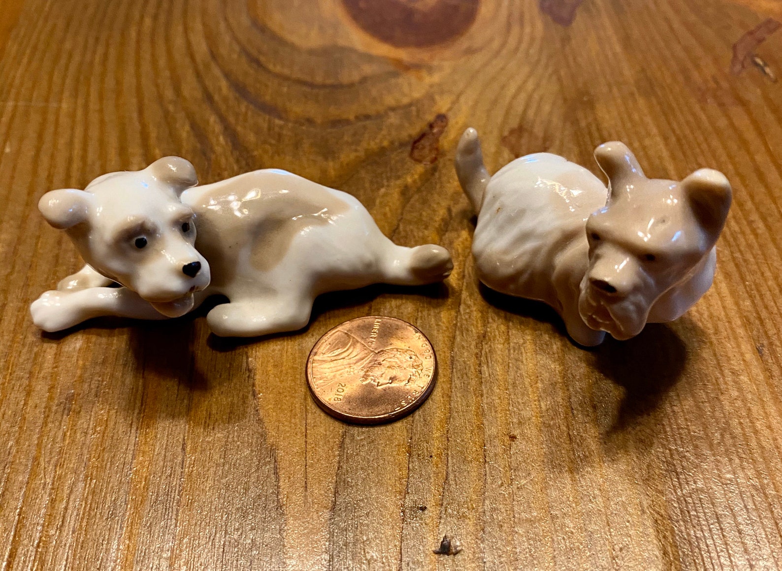 A Pair of Russian Soviet Figurines of Dogs by Lomonosov Porcelain LFZ ...