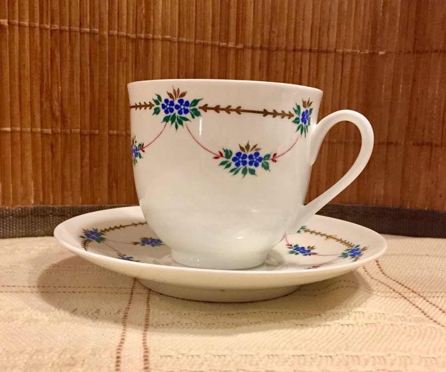 2 Russian Soviet Tea Coffee Sets by Lomonosov Fine Bone | Etsy