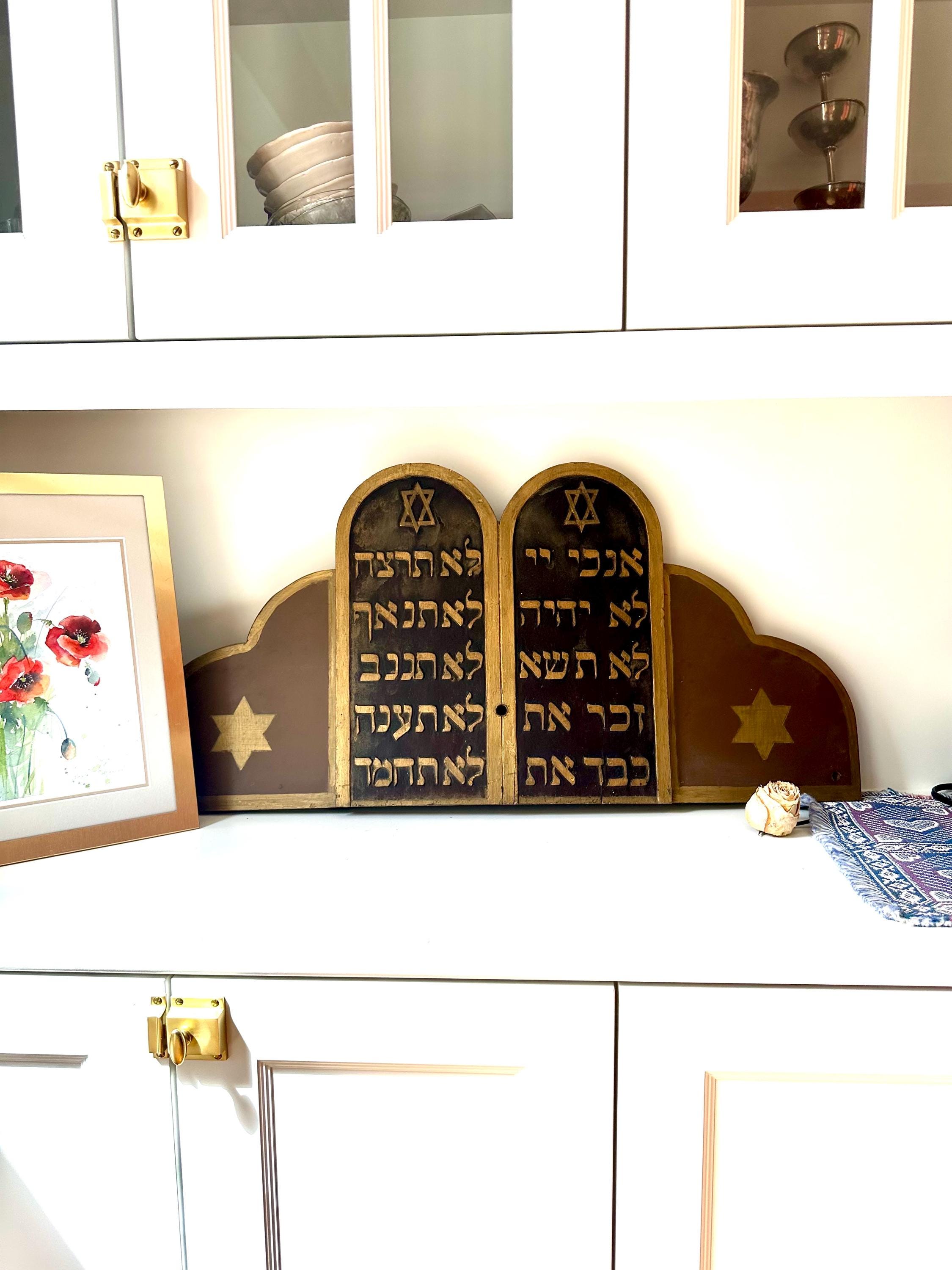 Handmade Wooden 10 Commandments Wall Hanging: Salvaged Judaica Decor - Etsy