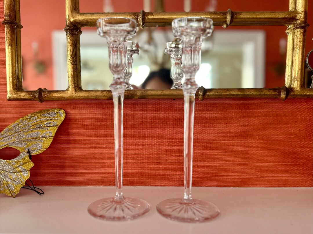 A Pair of Candle Holders by Miller Rogaska, in Richmond Pattern, Hand ...