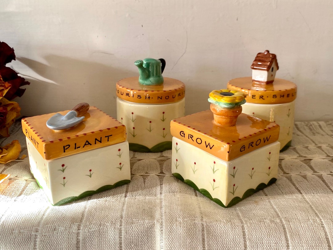 Set of 4 Vandor Country Collection 1997 Pelzman Designs Lidded ...