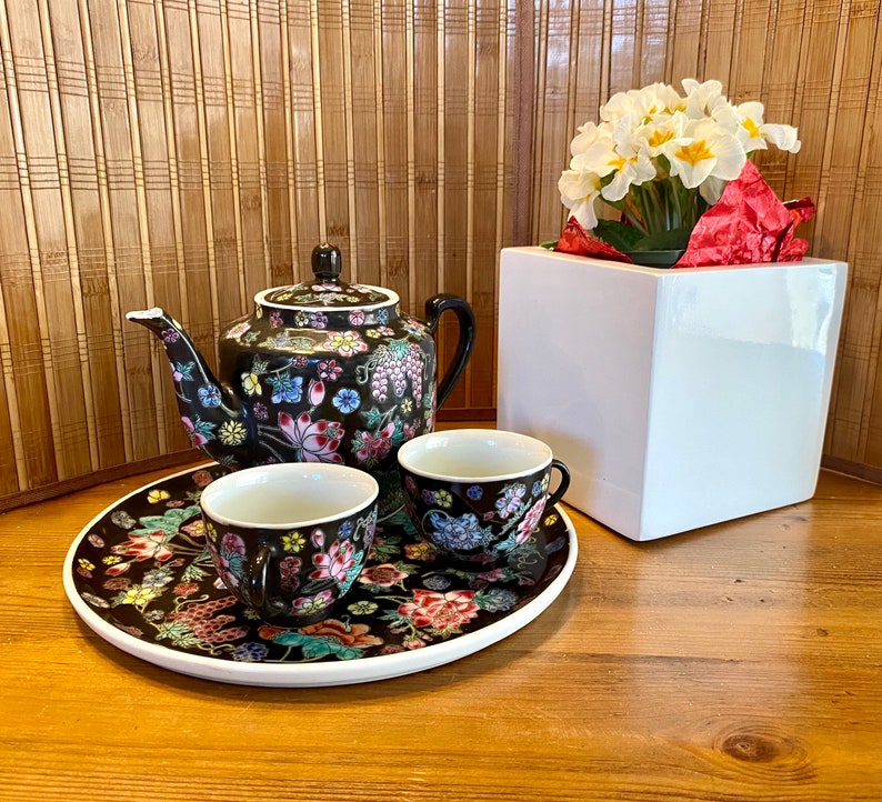 Vintage Chinese Hand Painted Famille Rose Nori Millefleur Bone - Etsy