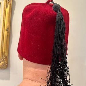 Antique Masonic Shriner’s Fez Hat Masonic Aleppo Tassel With Case Size ...