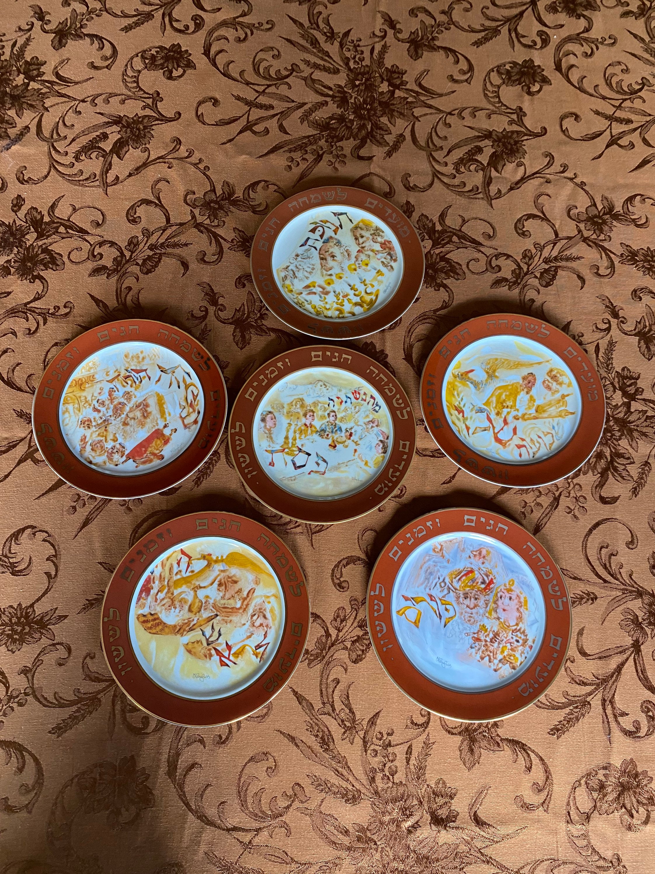 Chaim Gross the Jewish Holidays Collector Plates Set of 6 - Etsy