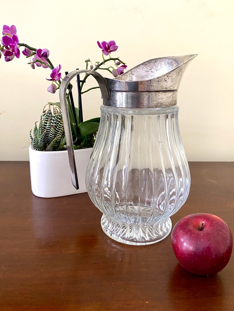 Crystal Pitcher With Removable Silver Plate Pourer, Godinger Crystal ...