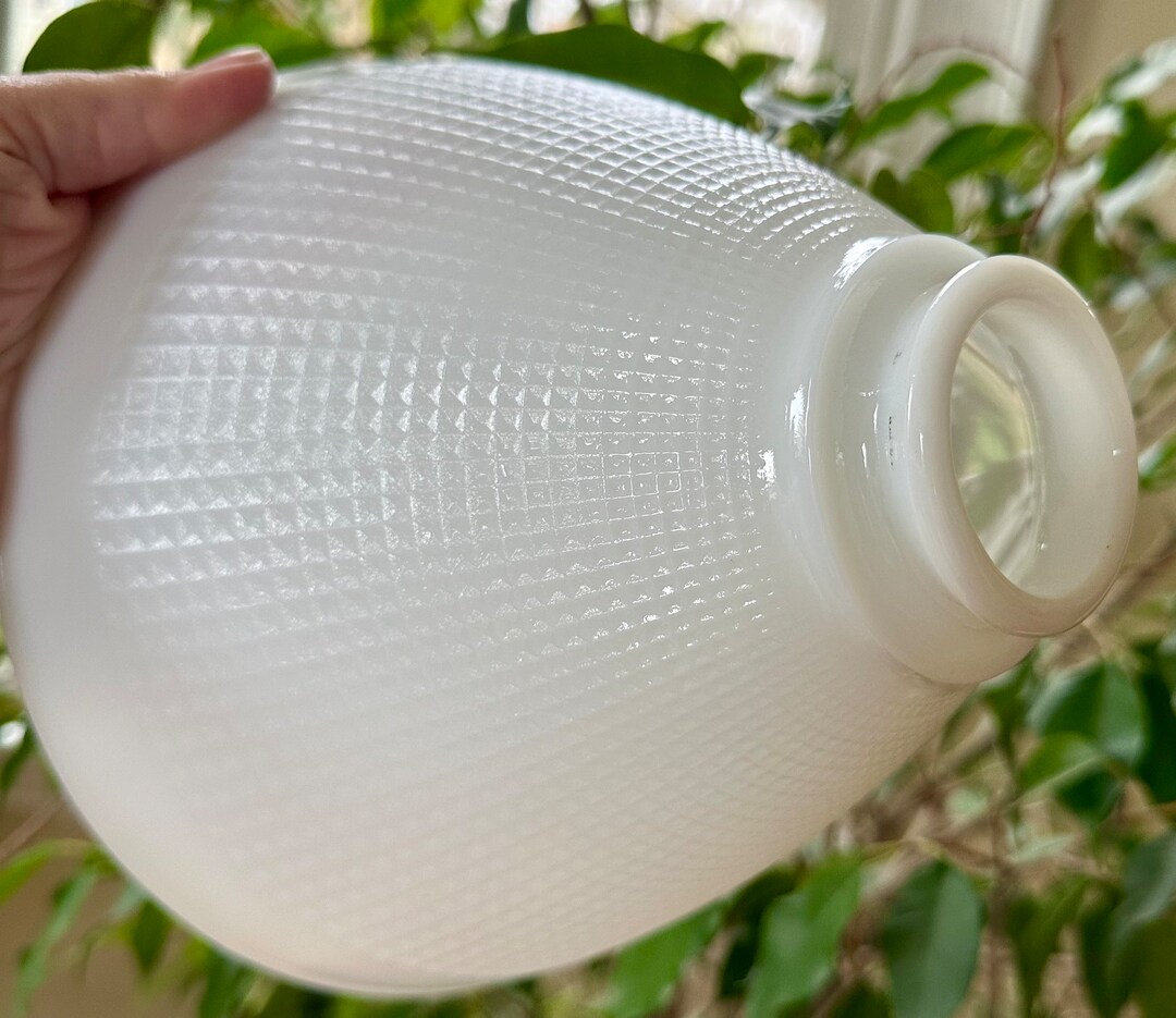 Vintage Milk Glass Large Diffuser Light Fixture Globe Replacement Shade ...