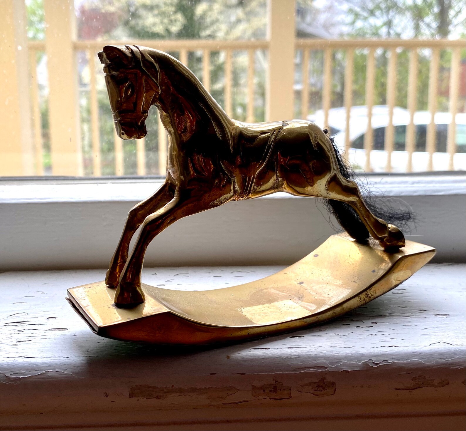 1960s Brass Rocking Horse Paperweight Desk Decor JA35 - Etsy