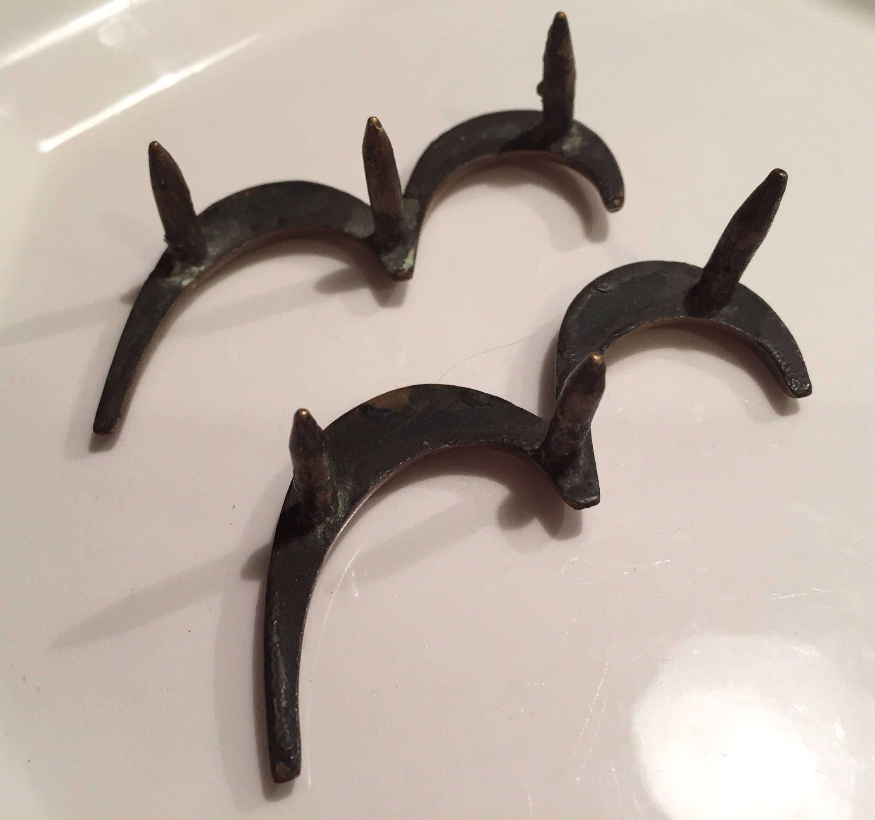 Vintage Hand Forged Solid Brass House Number Numeral "3" With Pins on ...