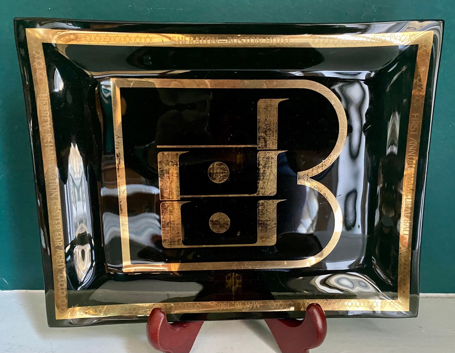 Two Glass Plates Sheraton Boston Hotel First Annual Inaugural - Etsy