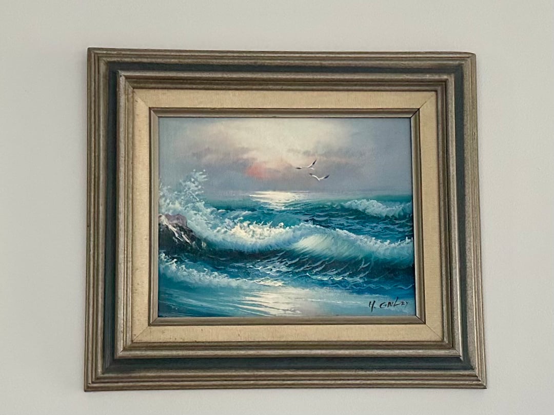 Howard Gailey Original Oil Painting of Seascape Framed Signed - Etsy
