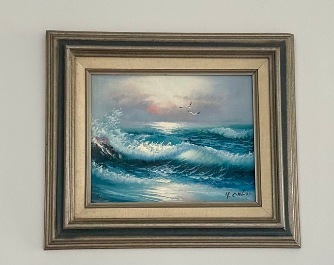Howard Gailey Original Oil Painting of Seascape Framed Signed - Etsy