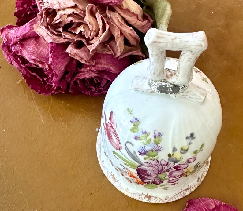 Rare Antique Dresden Franziska Hirsch 1893-1896 Porcelain Table Bell ...