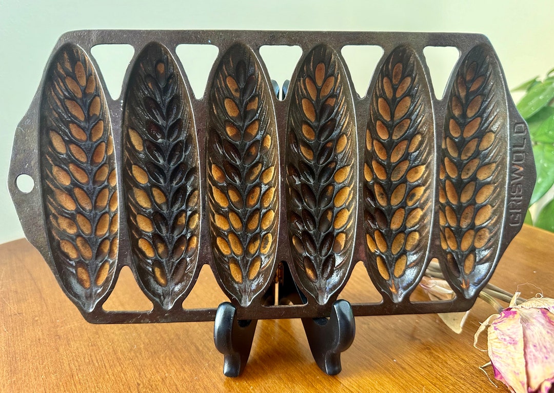 Vintage Griswold 27 638 Cast Iron Wheat & Corn Open Frame Stick Pan ...