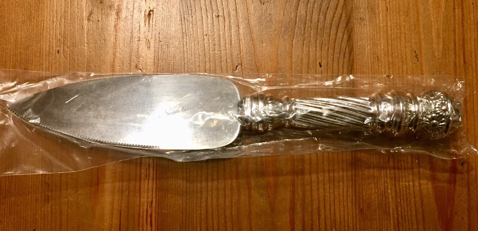 Cake Pie Server 925 Sterling Silver Column Design Handle Made | Etsy