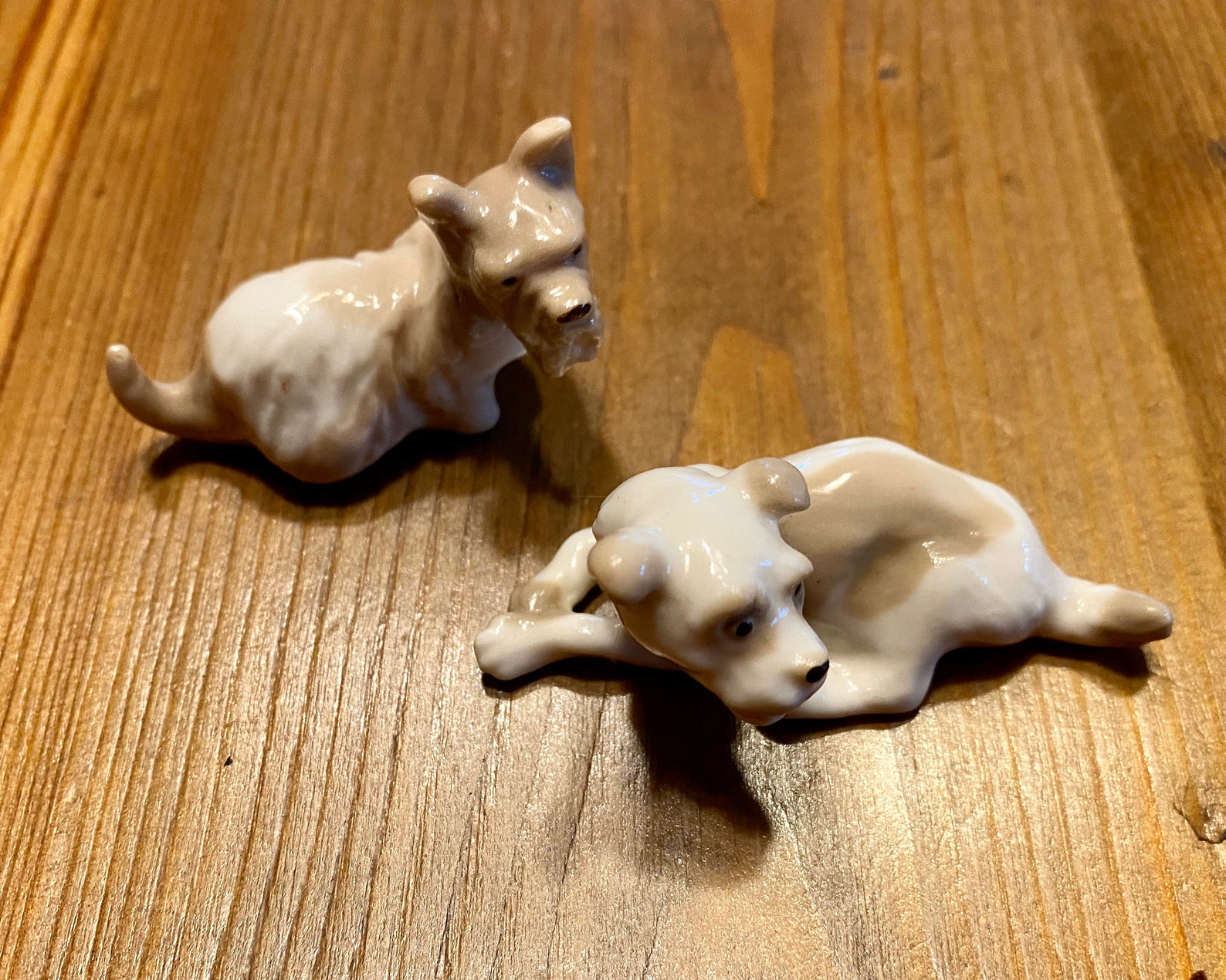 A Pair of Russian Soviet Figurines of Dogs by Lomonosov Porcelain LFZ ...