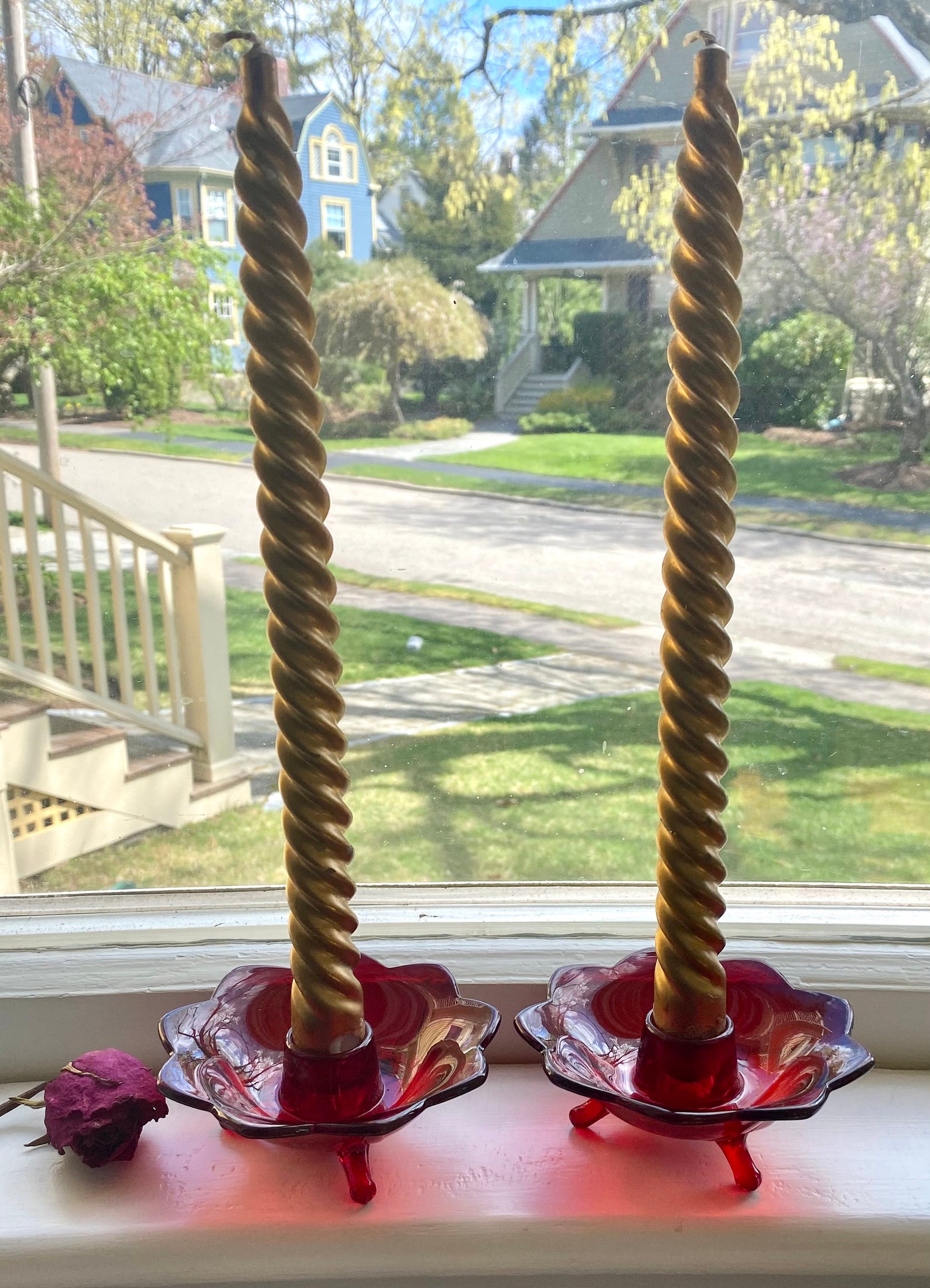 Vintage Rare Fenton 848 Lotus Amberina Ruby Red Orange Glass - Etsy