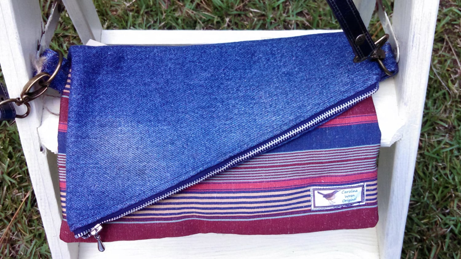 Zippered Flap Purse With Detachable Shoulder Strap Converts to Clutch ...