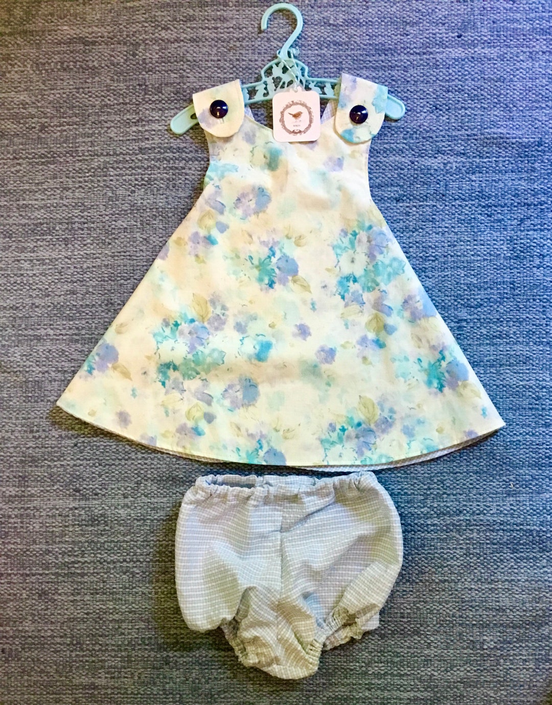 Adorable Reversible Sundresses With Matching Bloomers in Sweet Blue ...