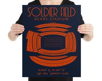Bears Stadium Poster - Etsy