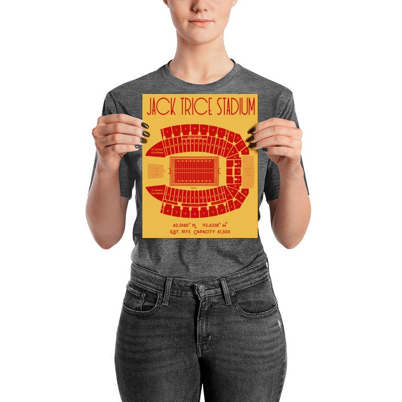 Iowa State Football Jack Trice Stadium Poster Print - Etsy