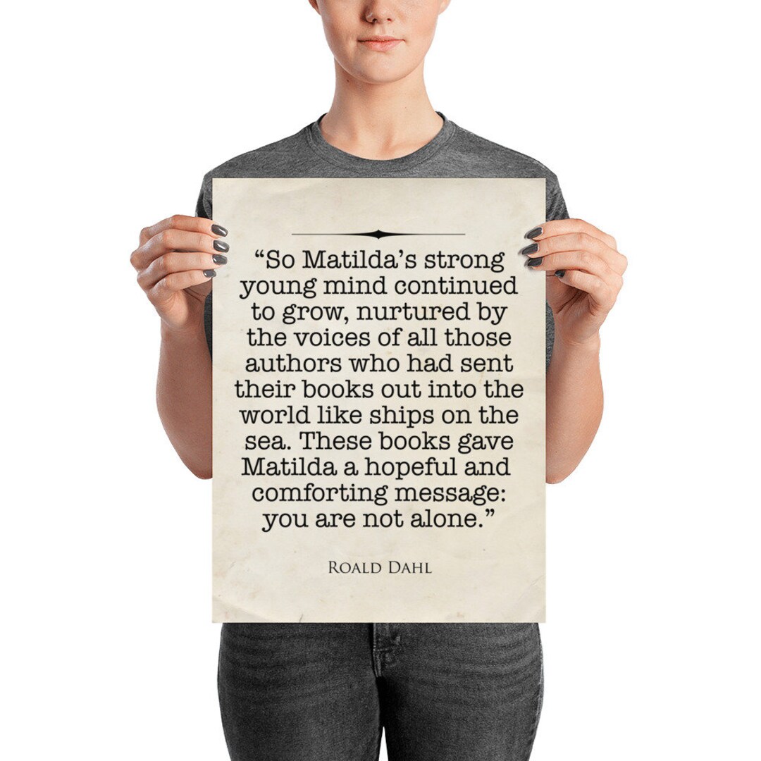 Matilda Children's Literature Art Print Roald Dahl - Etsy