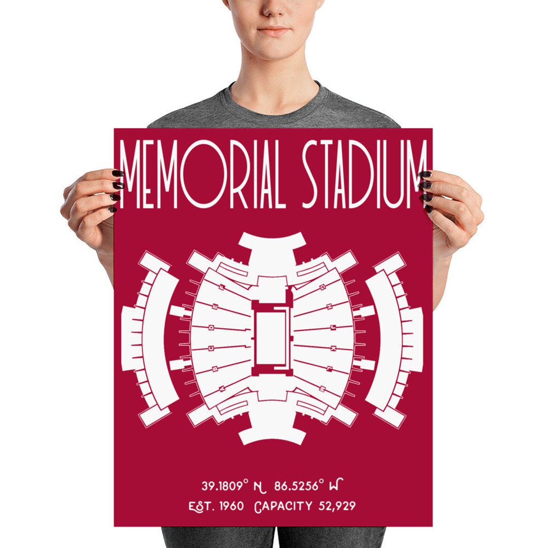 Indiana University Memorial Stadium Hoosiers Football Poster Print - Etsy
