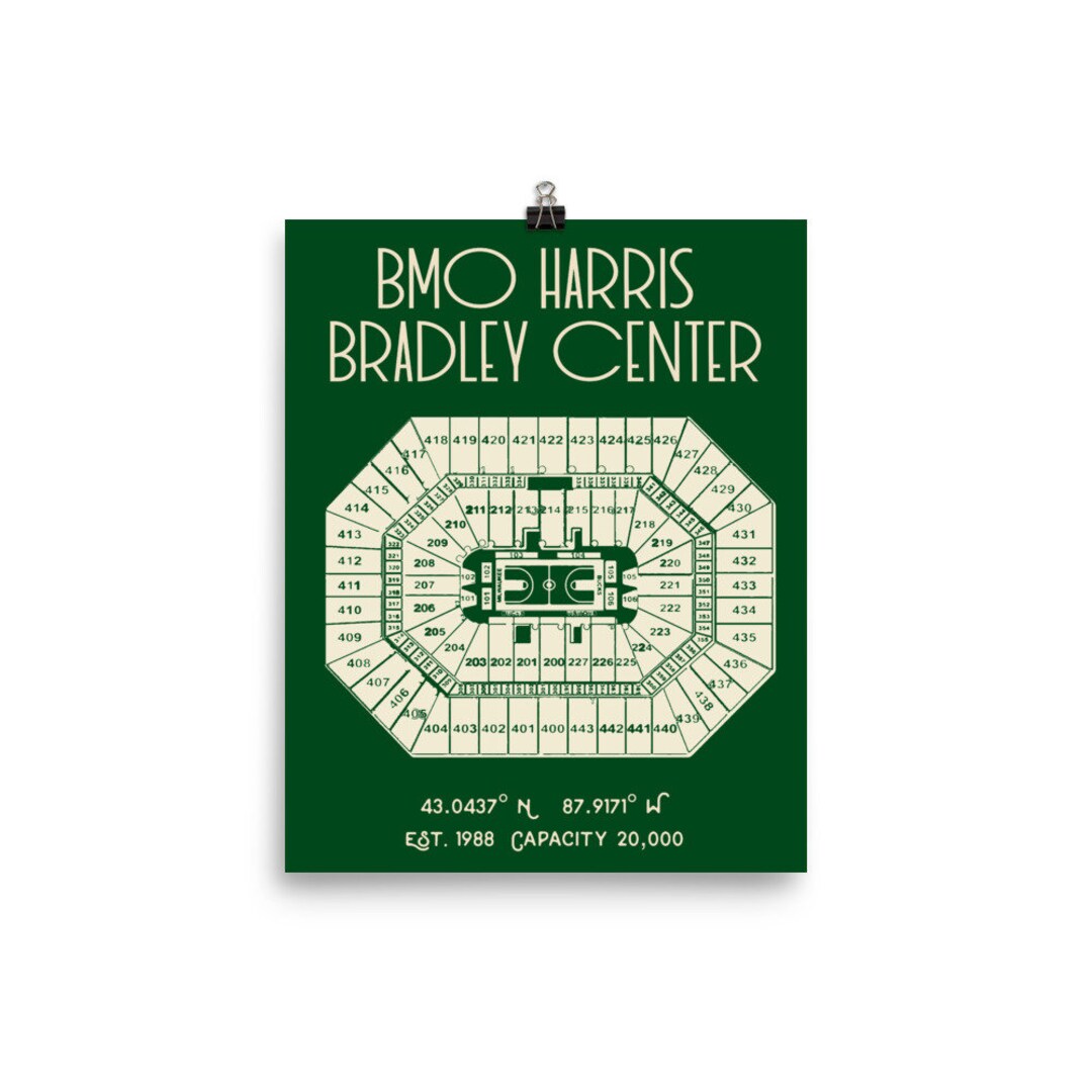Milwaukee Bucks BMO Harris Bradley Center - Etsy
